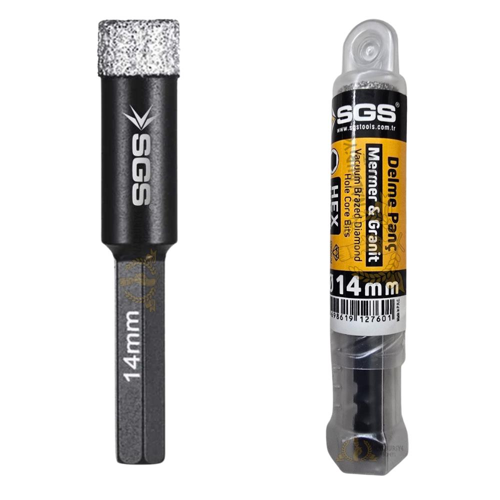 Ürün - SGS Hex Mermer ve Granit Delme Matkap Ucu Panç - 14 mm. - 1 Adet